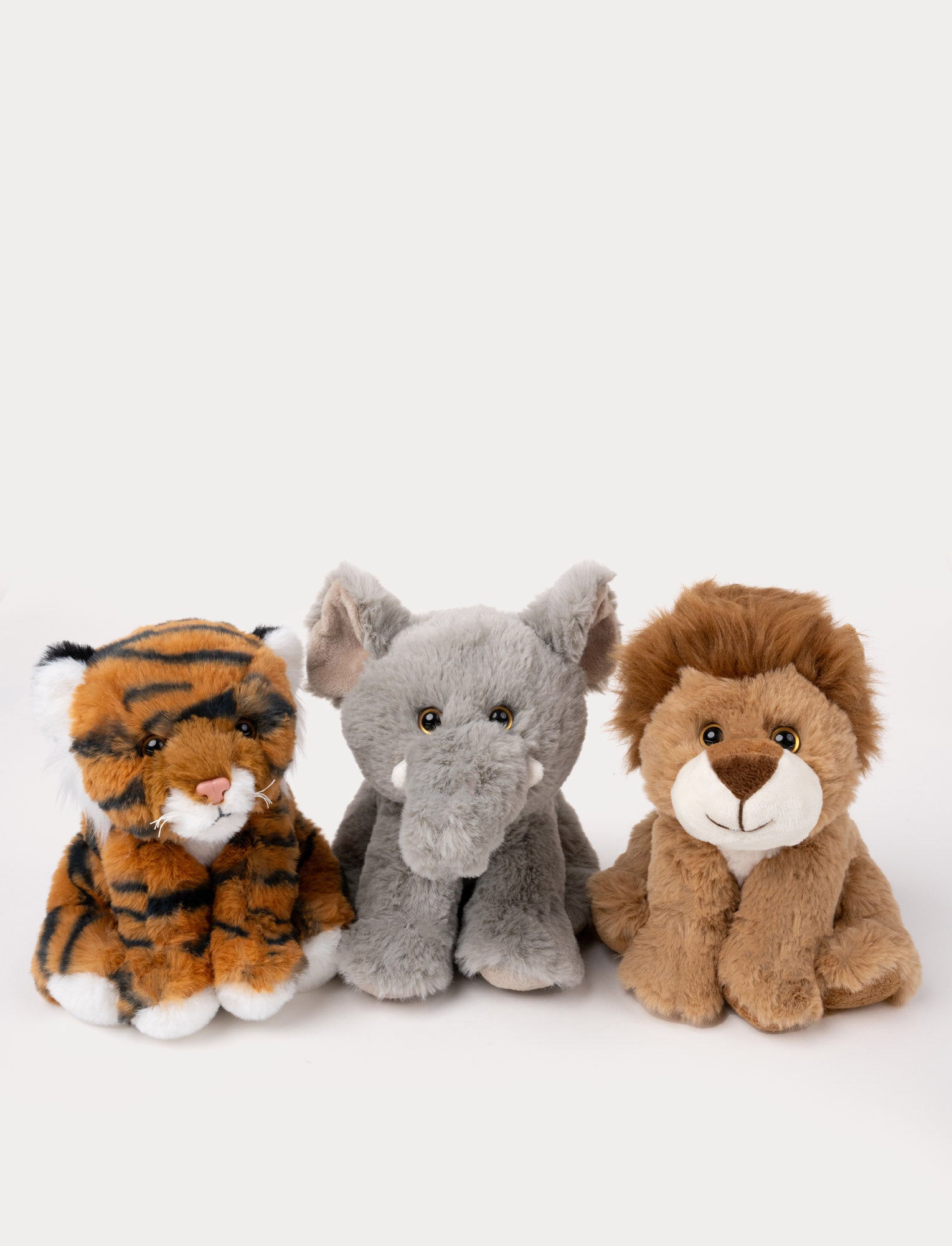 Jungle Kidz Trio – Plush Elephant, Lion & Tiger Set for Kids ...